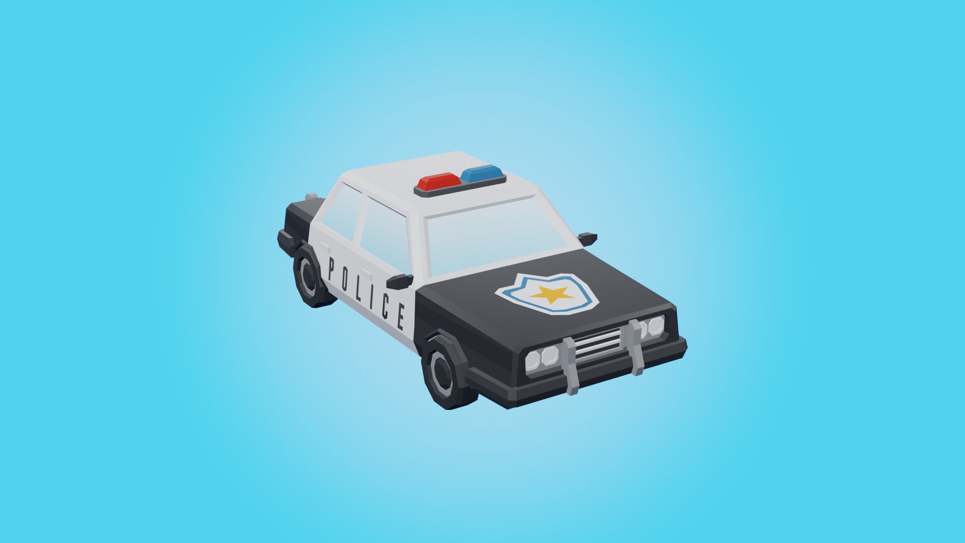 Low Poly Police Car 3D Model - TurboSquid 1915797