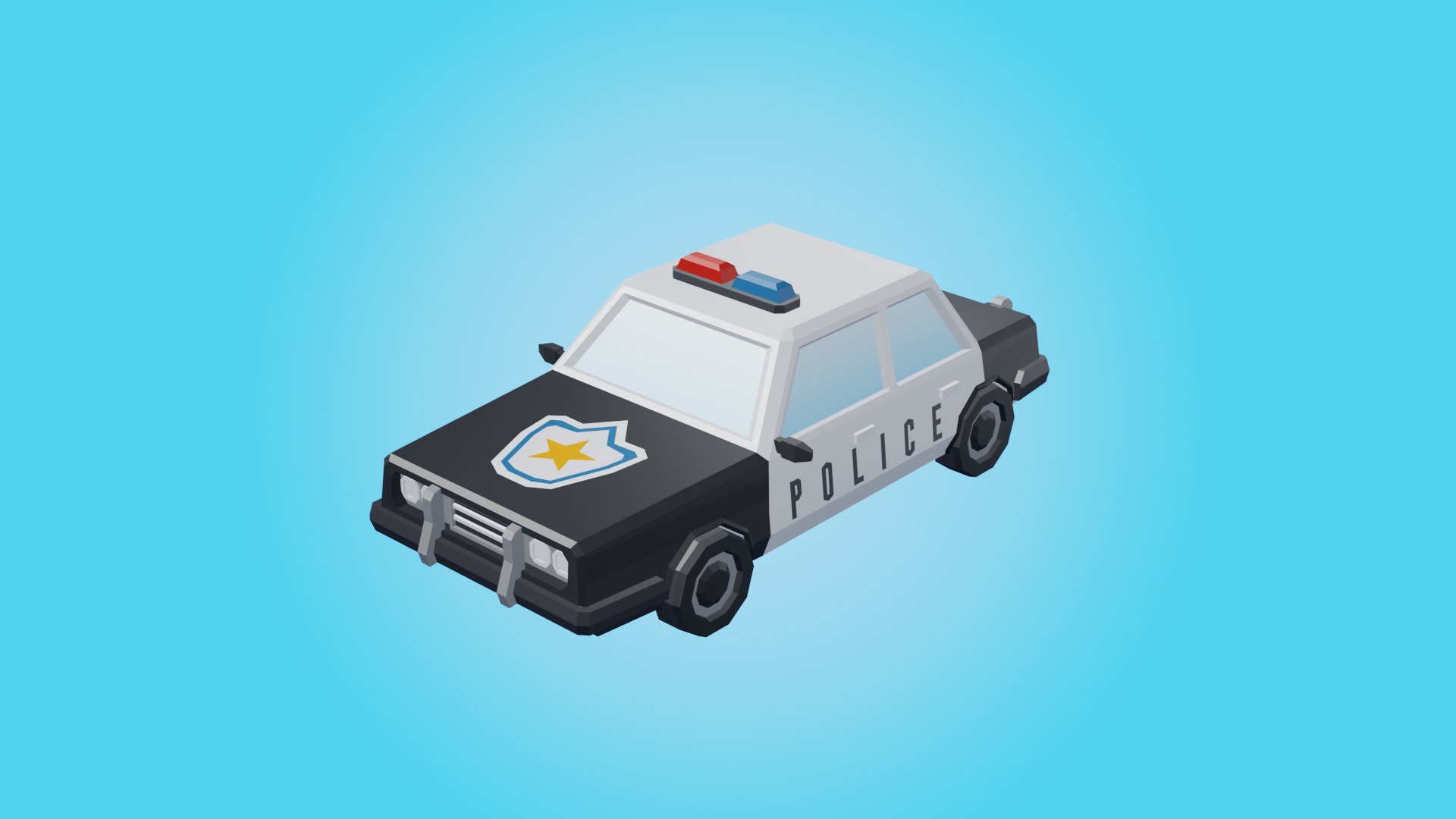 Low Poly Police Car 3D Model - TurboSquid 1915797