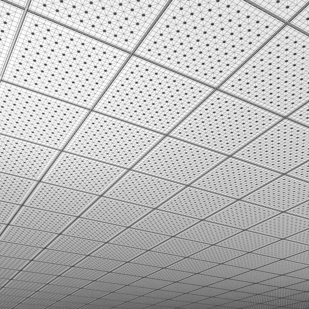 3d Office Ceiling Tileable Pattern Model