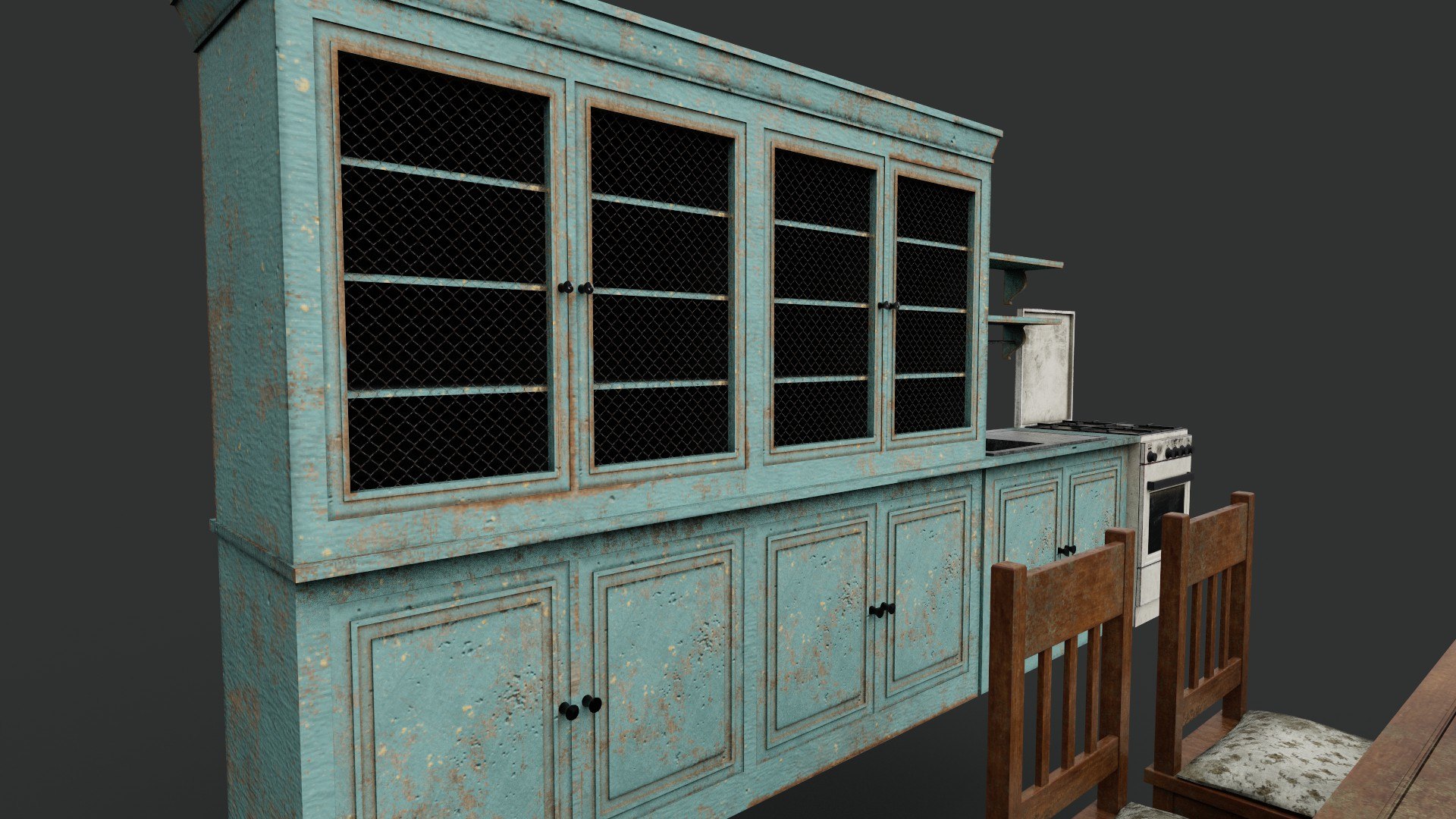 Old Kitchen Furniture 3D Model - TurboSquid 1749516