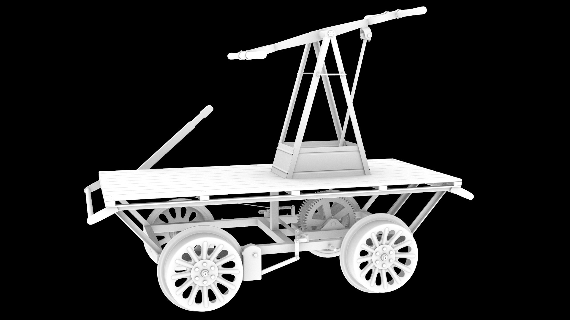 Old pump trolley 3D - TurboSquid 1519143