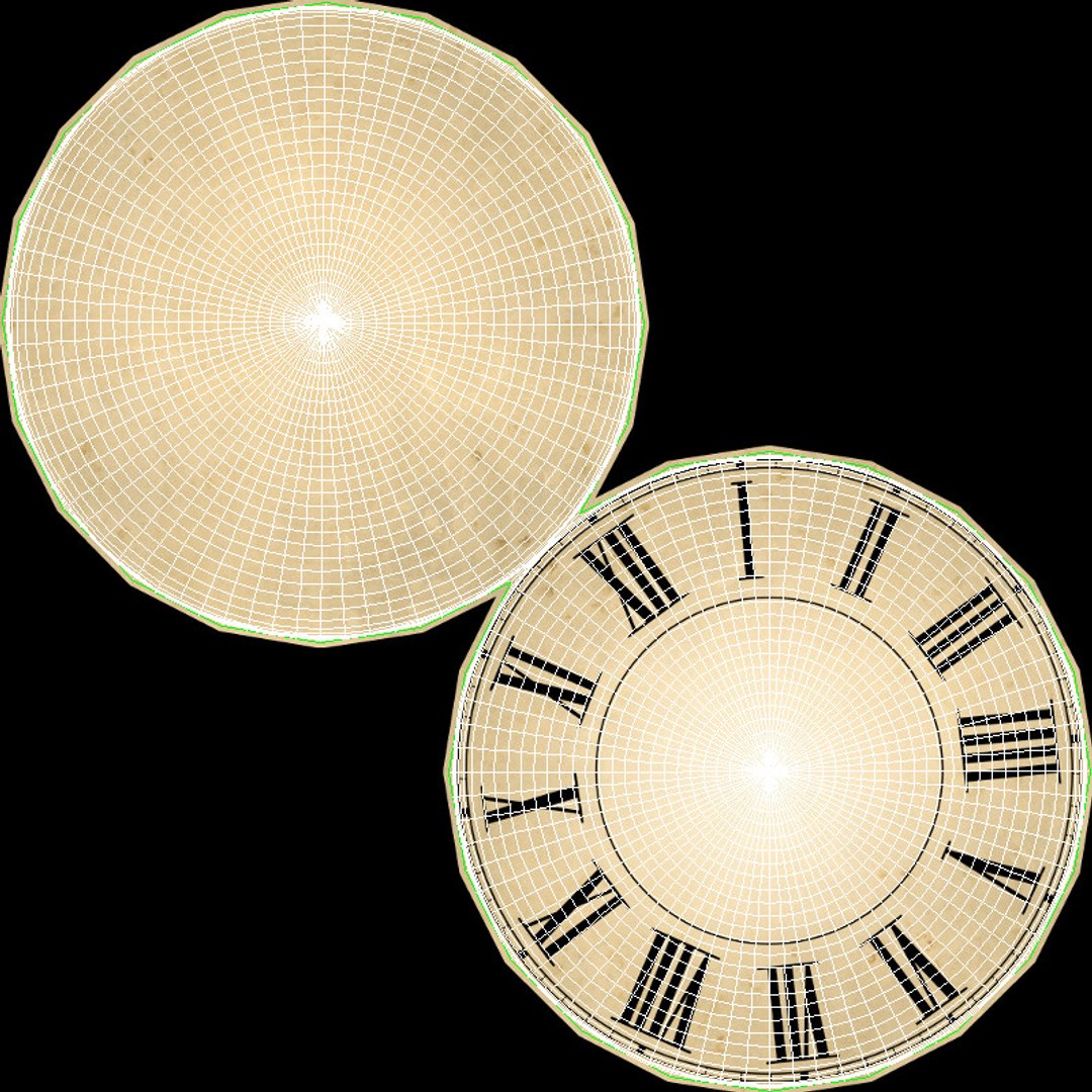 3d model clock face