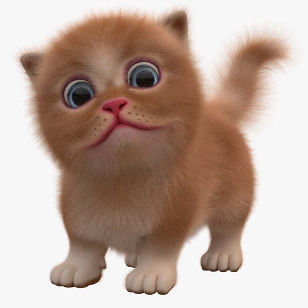 modelo 3d Formas de mezcla facial de piel de gatito gato - TurboSquid ...