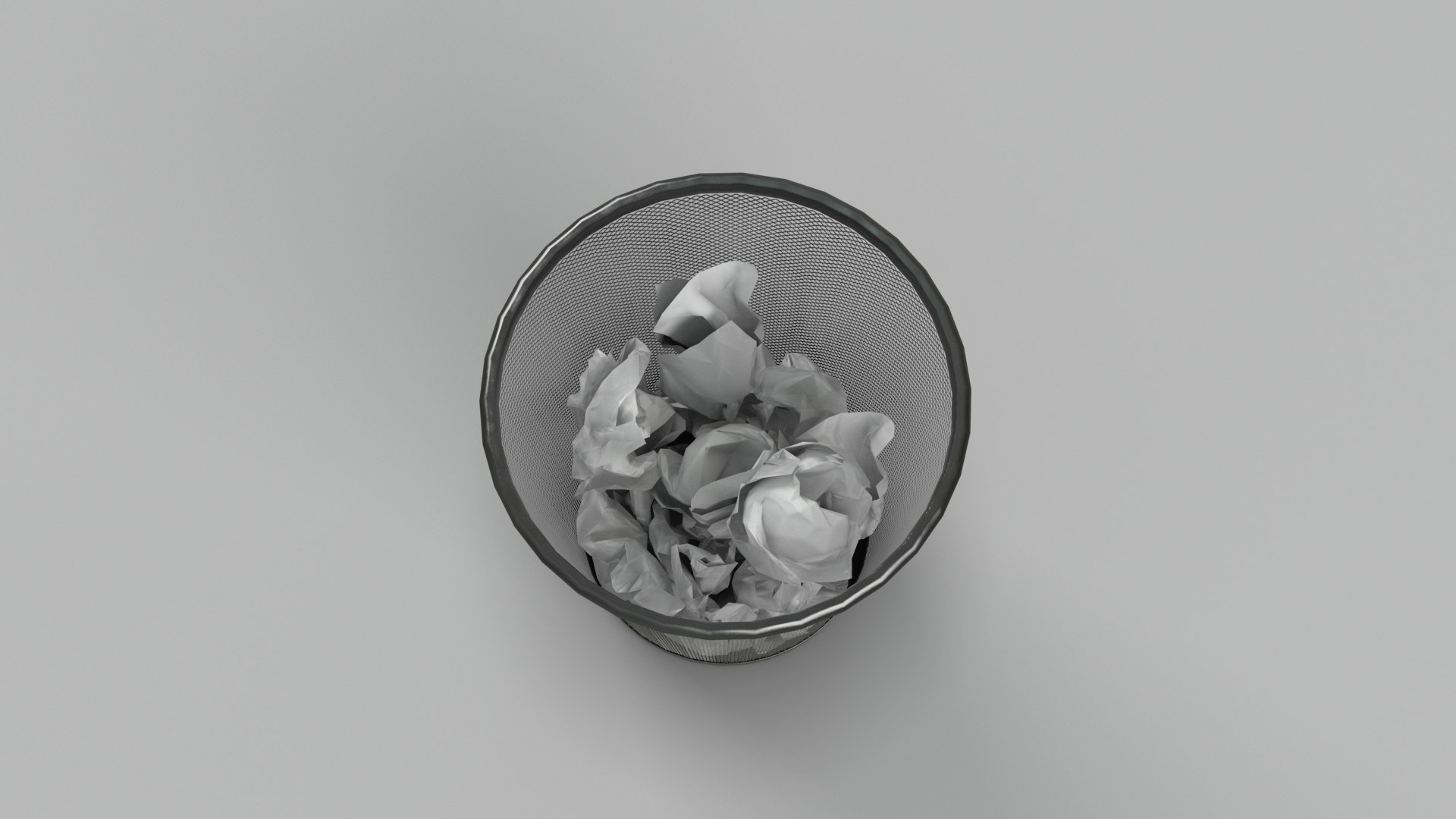 3D Trash Bin Crumpled Paper Model - TurboSquid 1713417