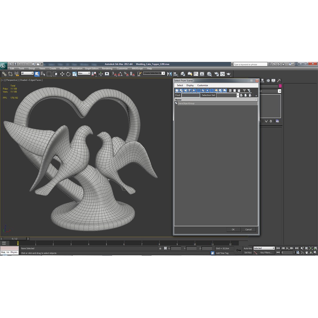 wedding cake topper 3d model