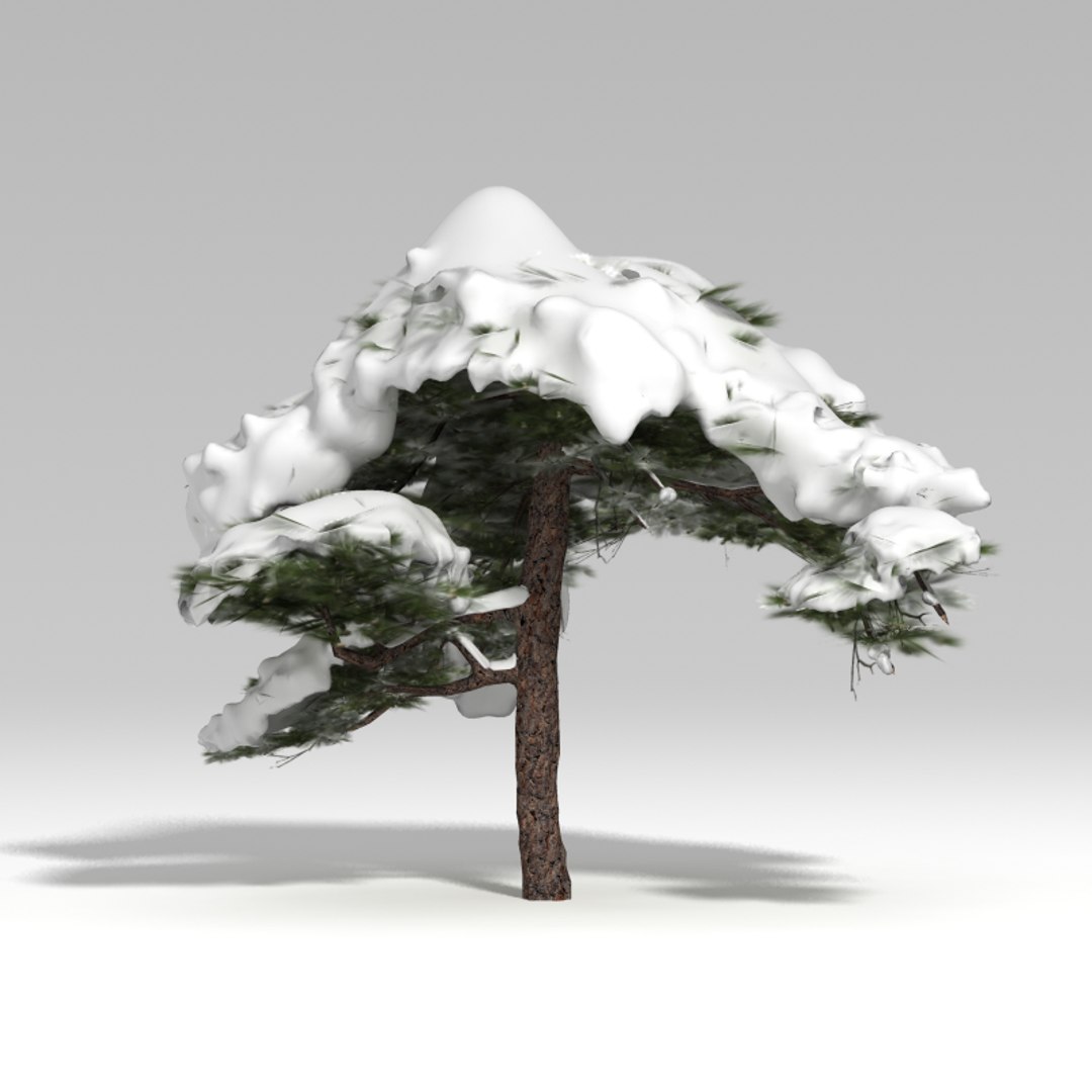 3d model snowtree tree snow