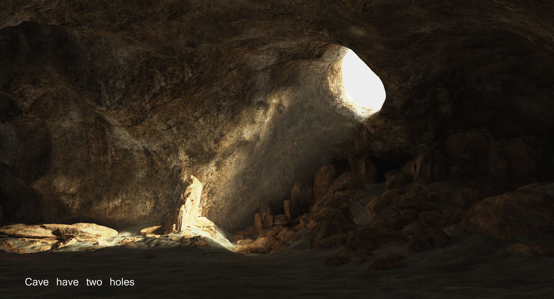 3D Cave Holes Cavern Rocks Model - TurboSquid 1281712