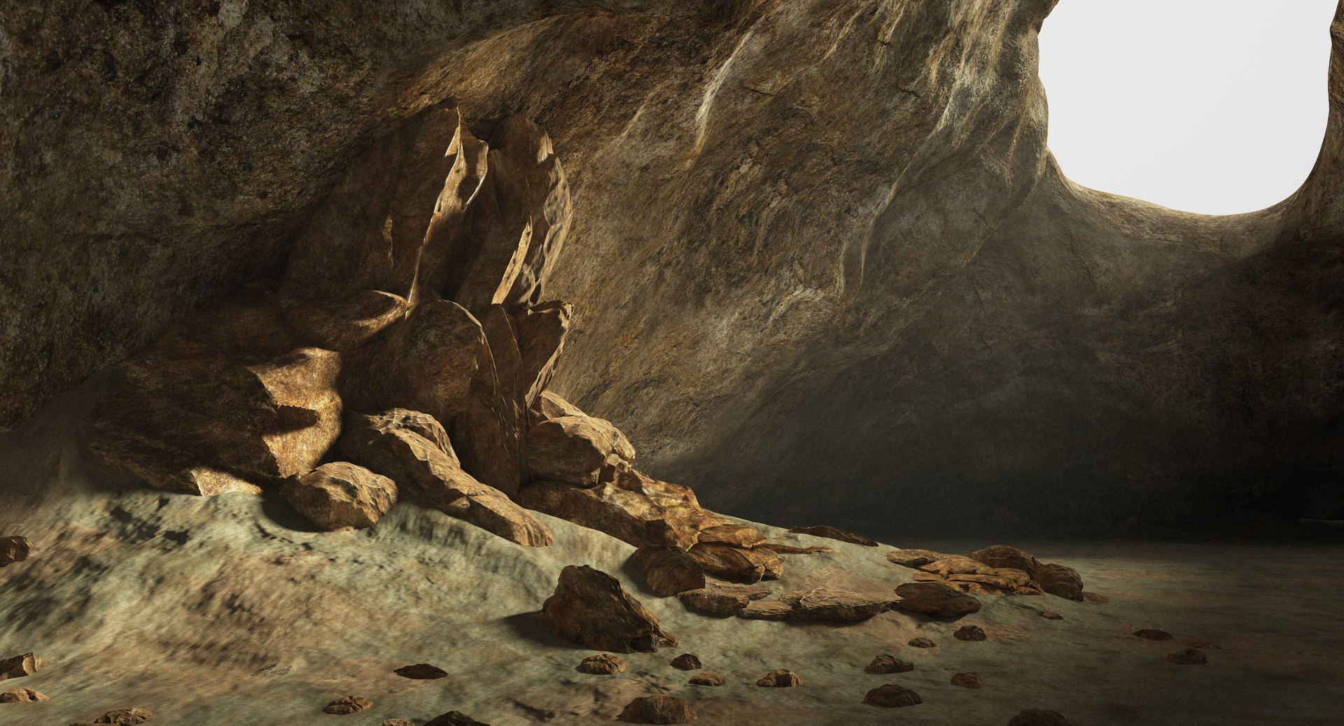 3D Cave Holes Cavern Rocks Model - TurboSquid 1281712