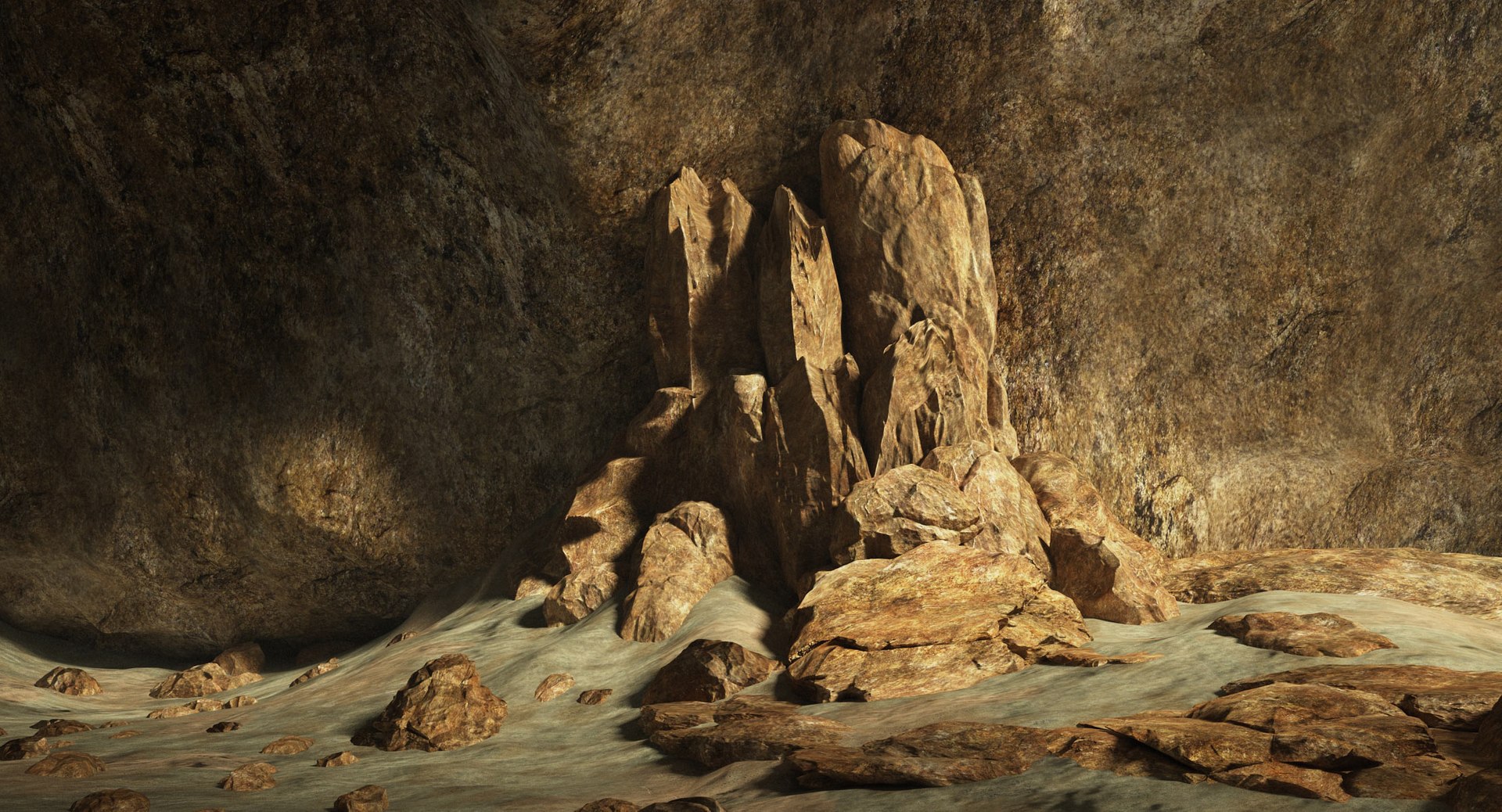 3D Cave Holes Cavern Rocks Model - TurboSquid 1281712