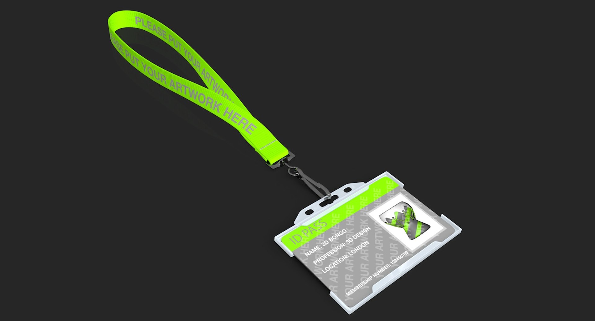 C4d Lanyard Id Leash