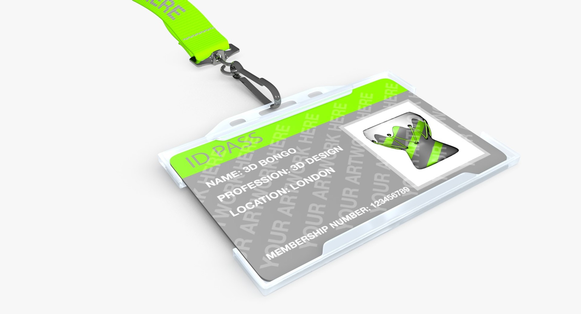 C4d Lanyard Id Leash
