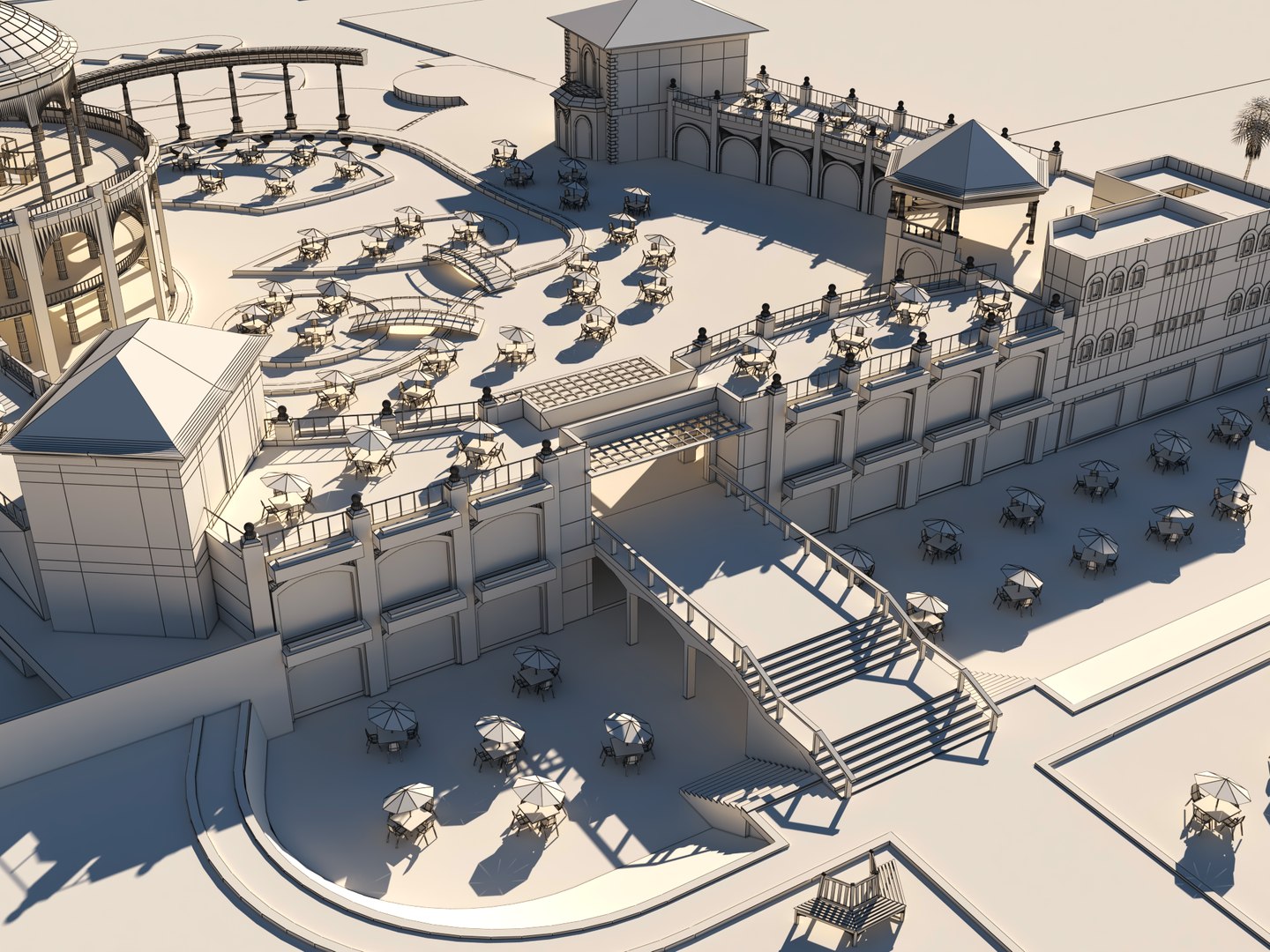 3D Model Tourist Resort - TurboSquid 1950303