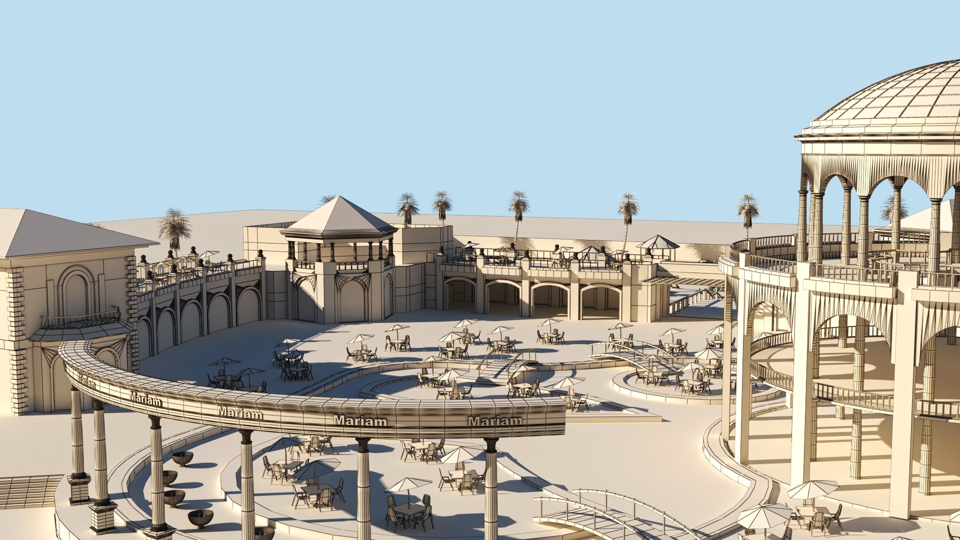 3D Model Tourist Resort - TurboSquid 1950303