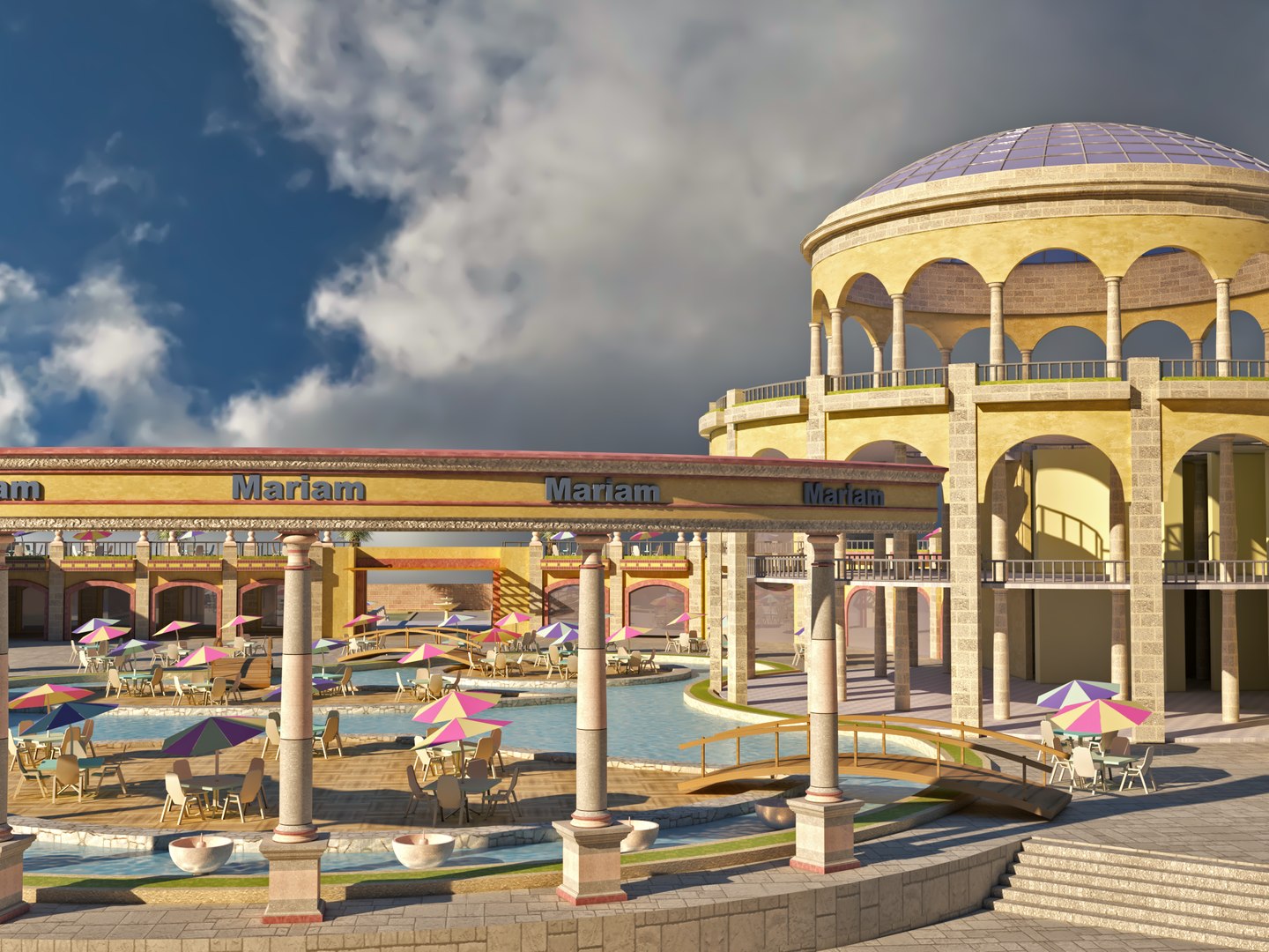 3D Model Tourist Resort - TurboSquid 1950303