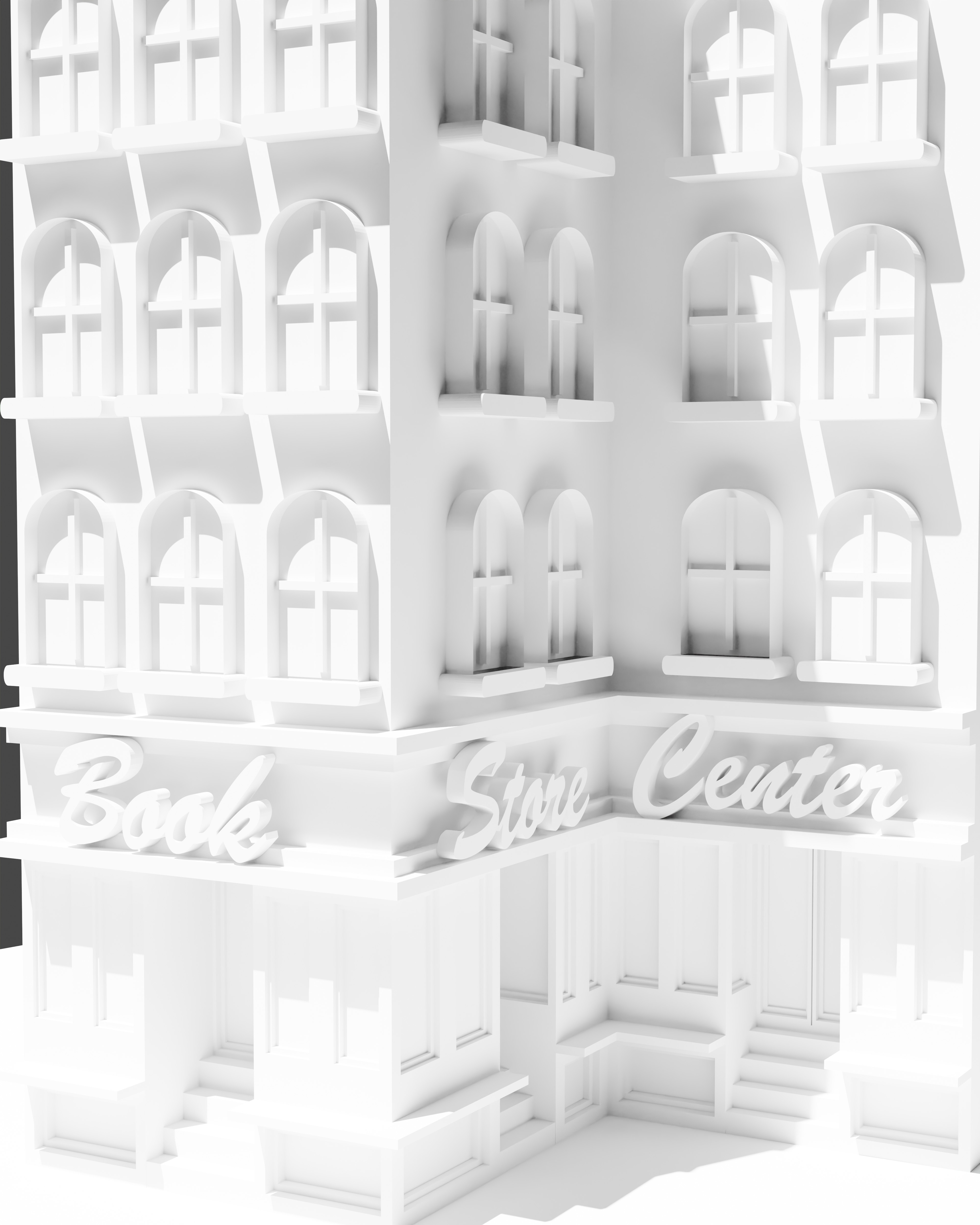 Free 3D Book store center Free 3D model - TurboSquid 1767033