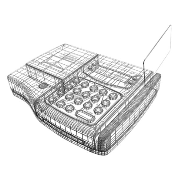 pos card reader machine 3d model