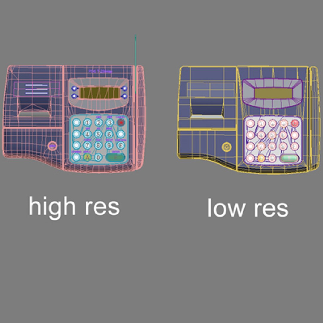 Pos Card Reader Machine 3d Model
