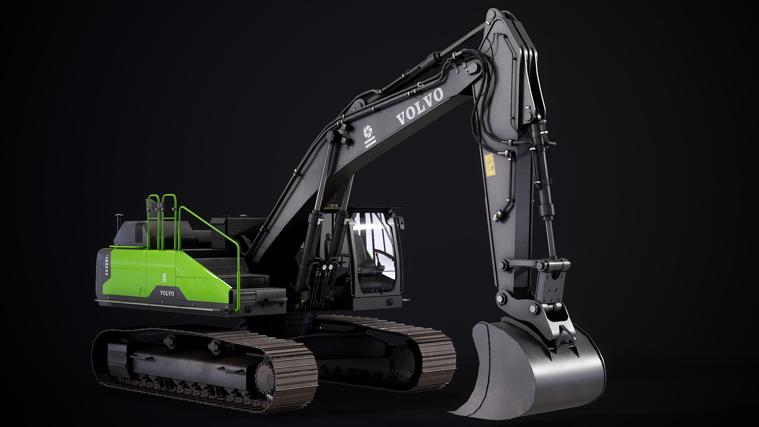 Hydraulic excavator 3D model - TurboSquid 1680241