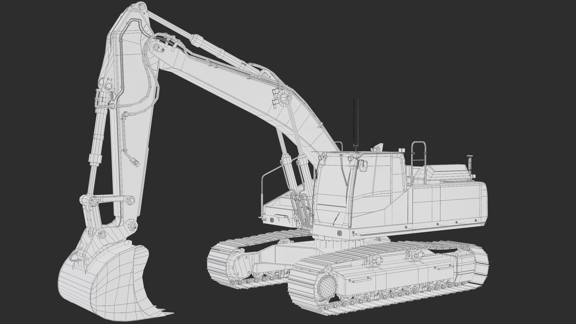 Hydraulic excavator 3D model - TurboSquid 1680241