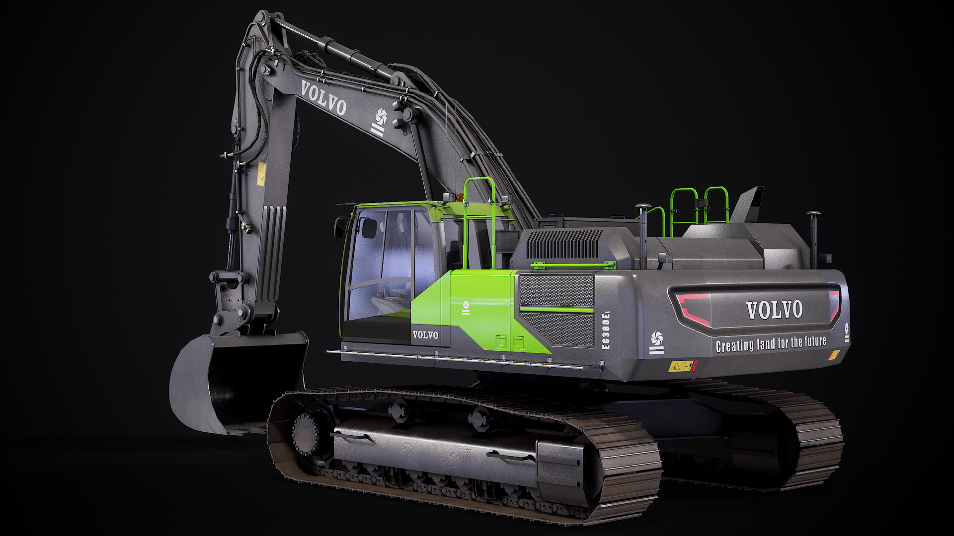 Hydraulic excavator 3D model - TurboSquid 1680241