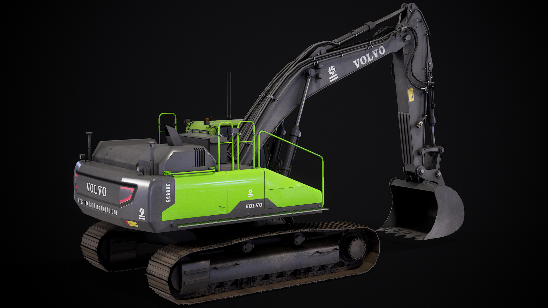 Hydraulic excavator 3D model - TurboSquid 1680241
