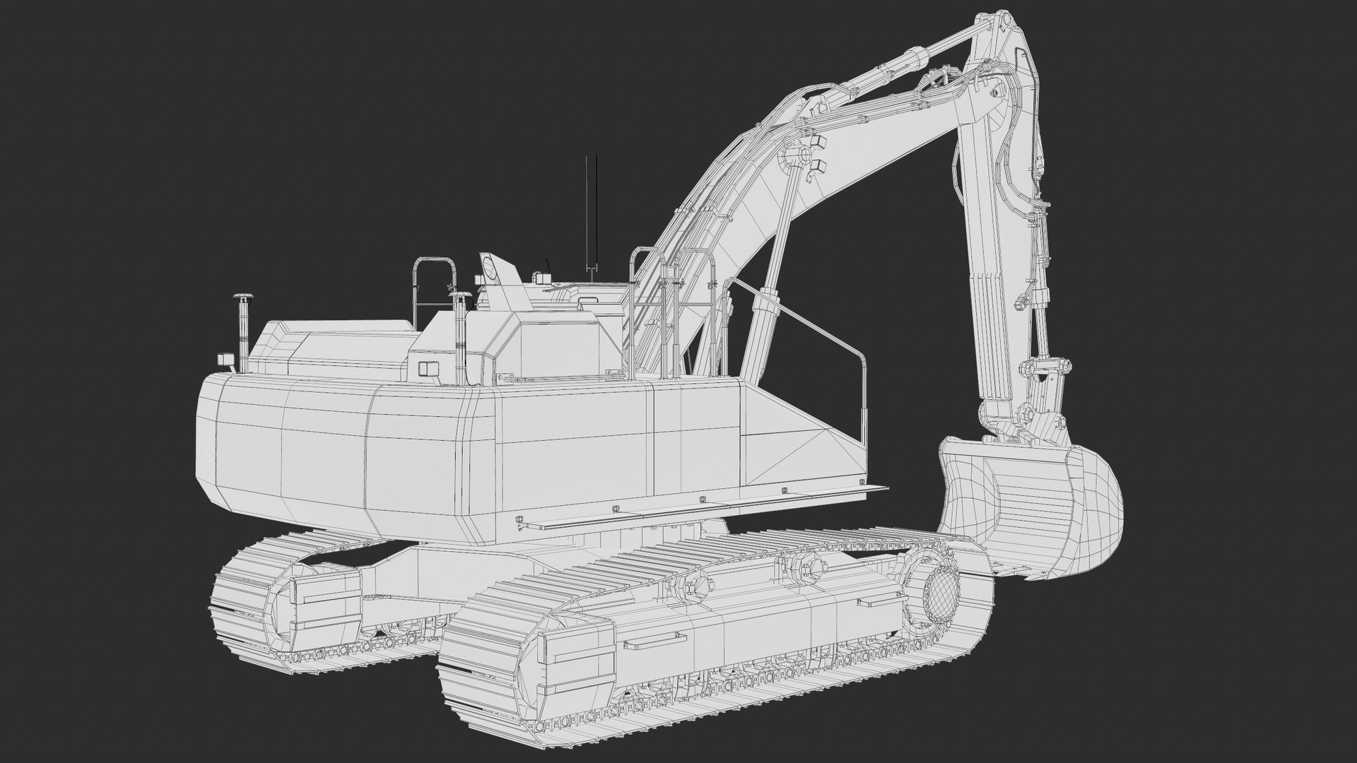 Hydraulic excavator 3D model - TurboSquid 1680241