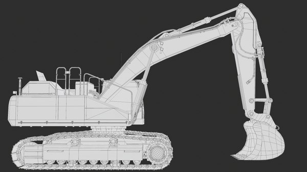 Hydraulic excavator 3D model - TurboSquid 1680241