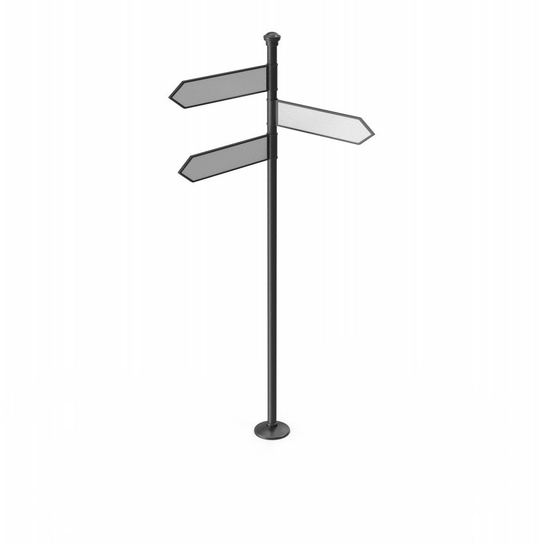 3D Model Crossroad Signpost - TurboSquid 1910129