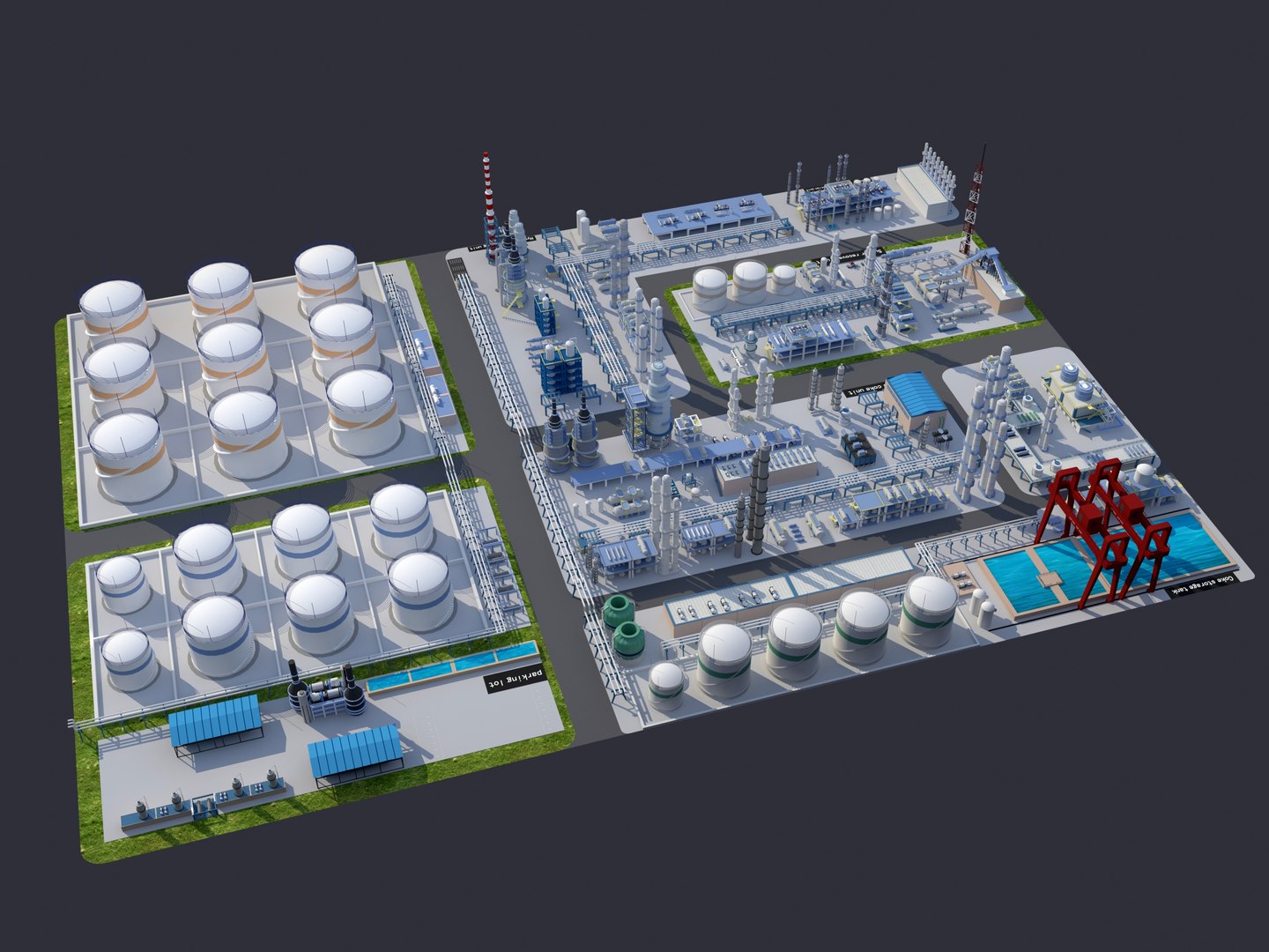 Chemical Plant 3D Model - TurboSquid 2387356