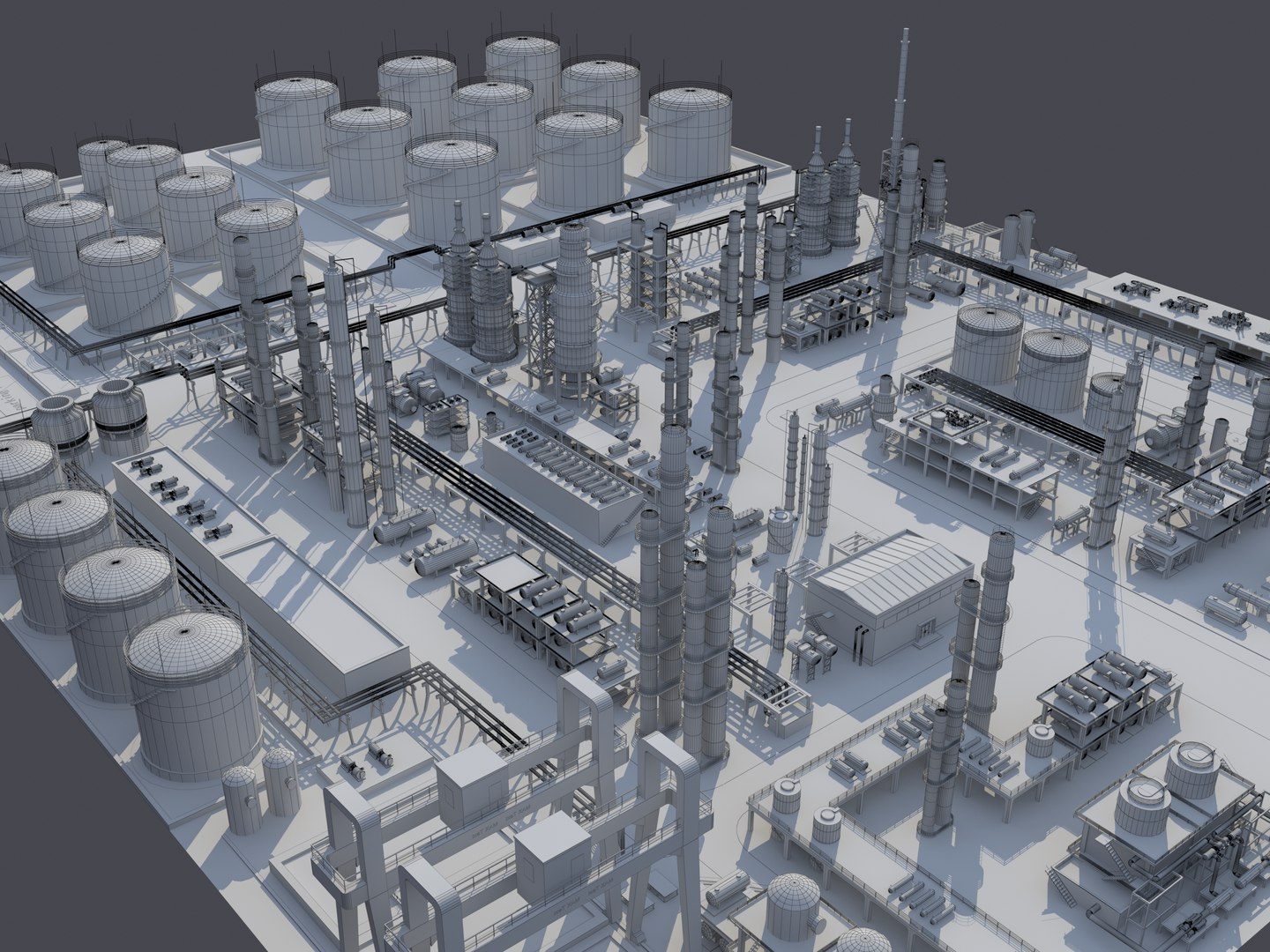 Chemical Plant 3D Model - TurboSquid 2387356