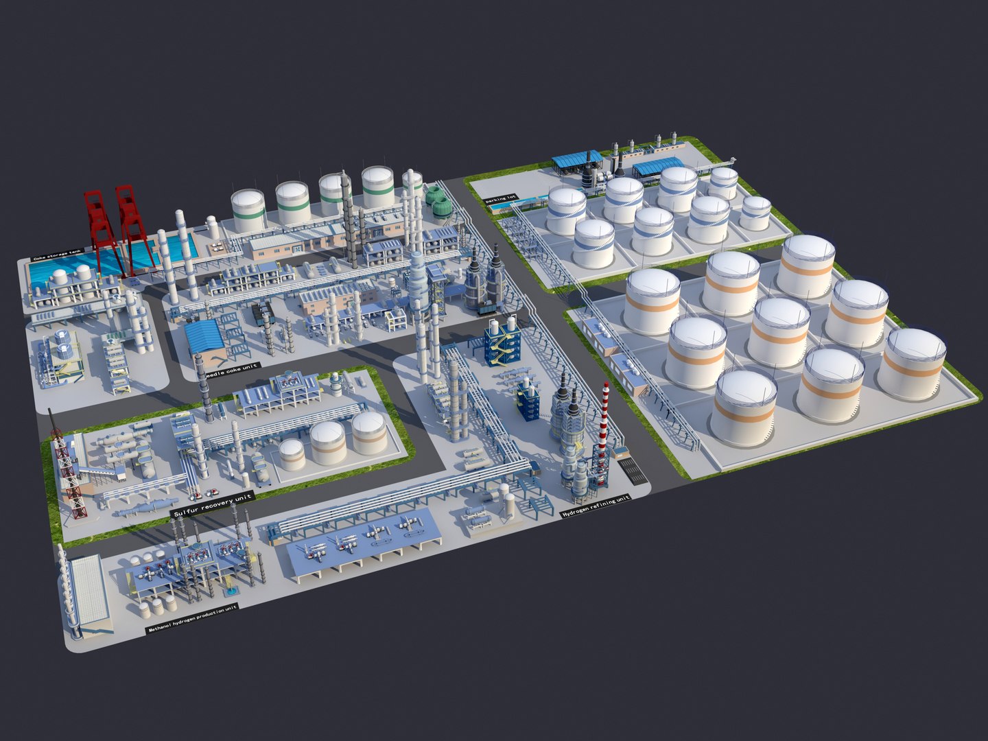 Chemical Plant 3D Model - TurboSquid 2387356