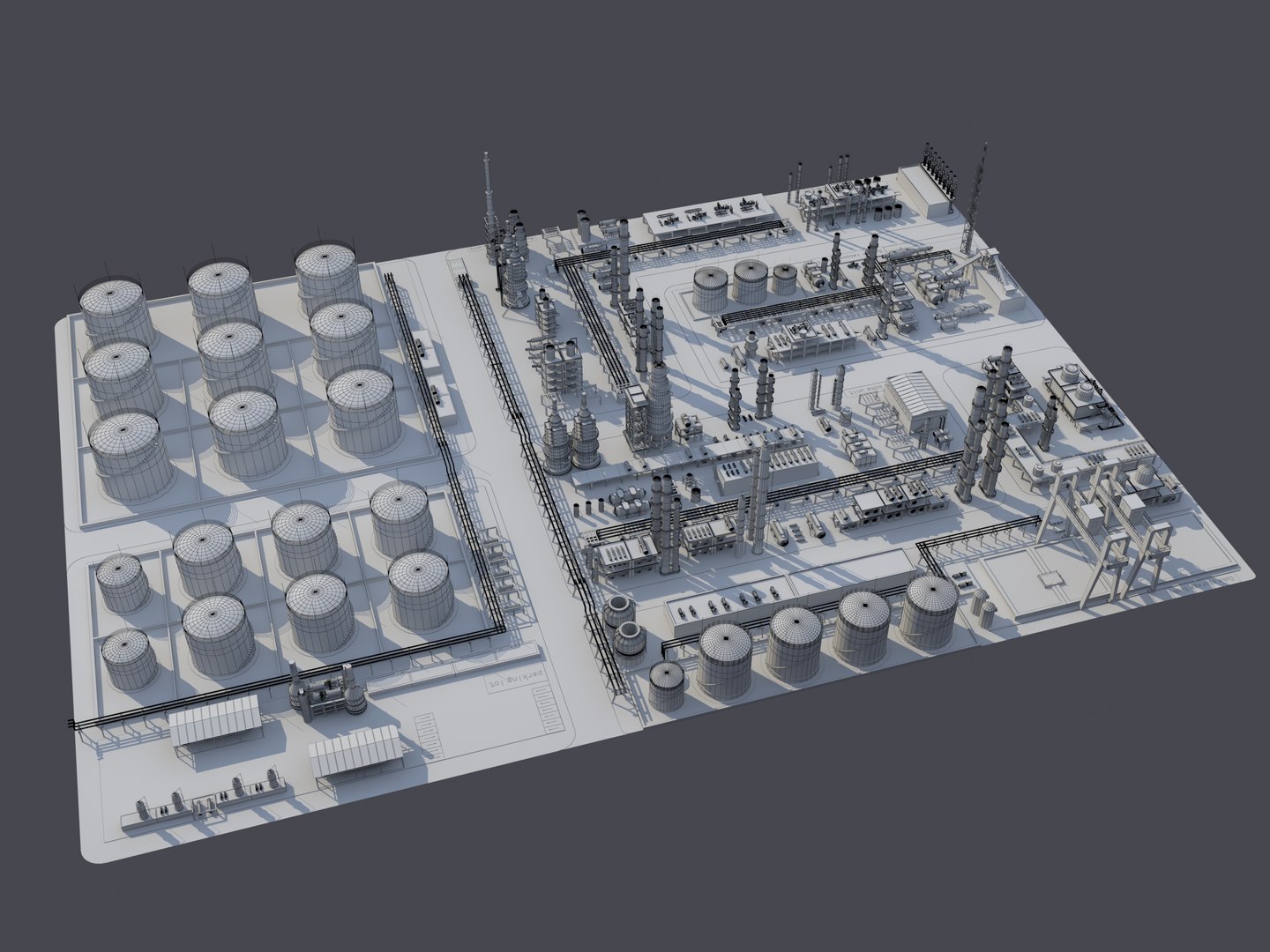 Chemical Plant 3D Model - TurboSquid 2387356