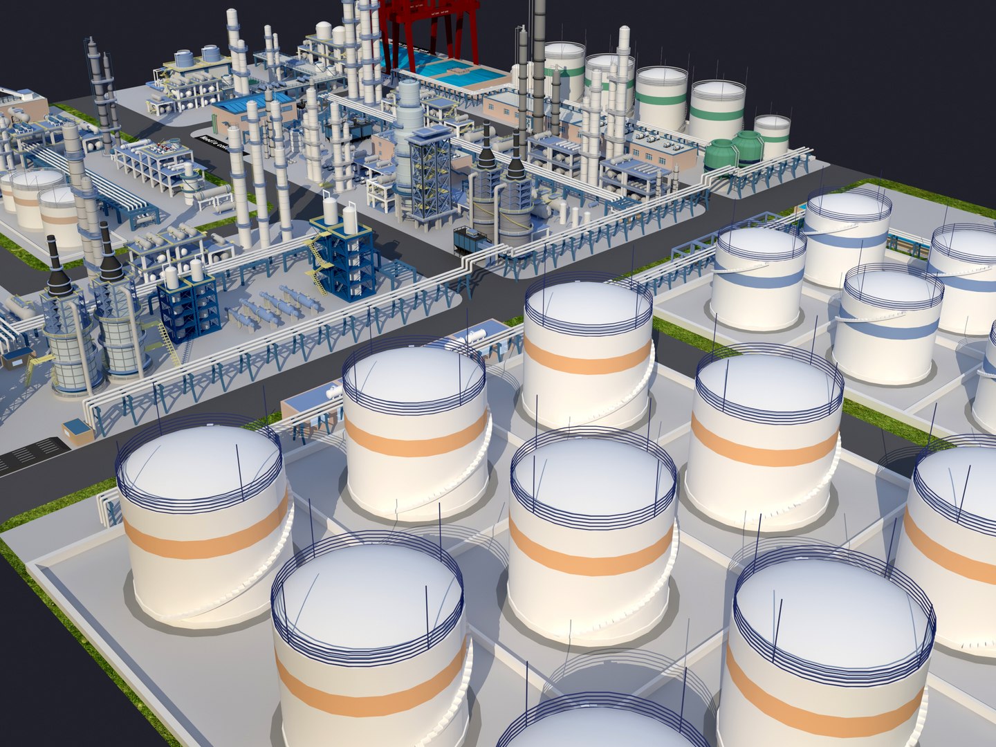 Chemical Plant 3D Model - TurboSquid 2387356