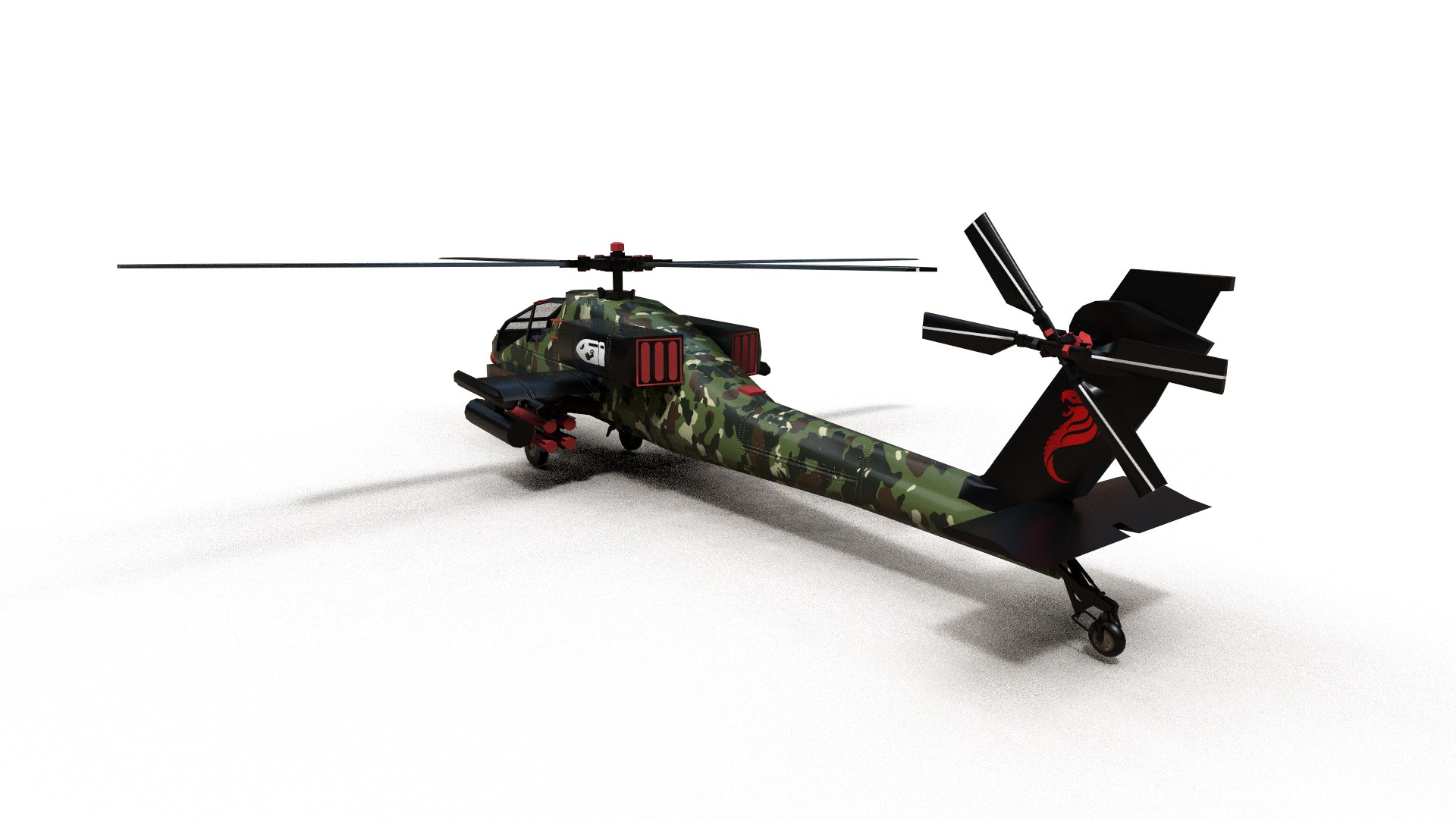 Low Polly Military Helicopter With 4K PBR Texture 3D Model - TurboSquid ...