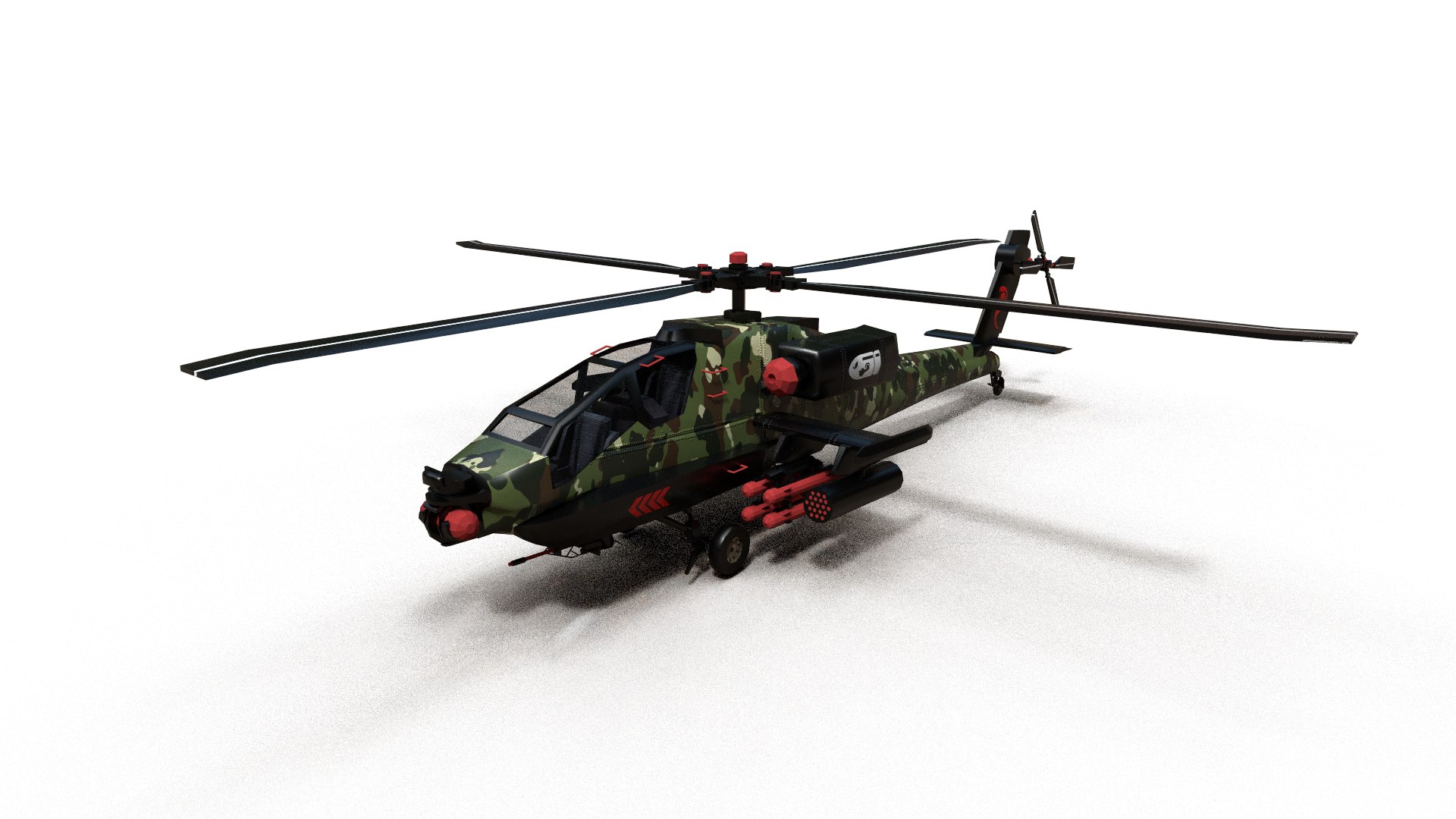 Low Polly Military Helicopter With 4K PBR Texture 3D Model - TurboSquid ...