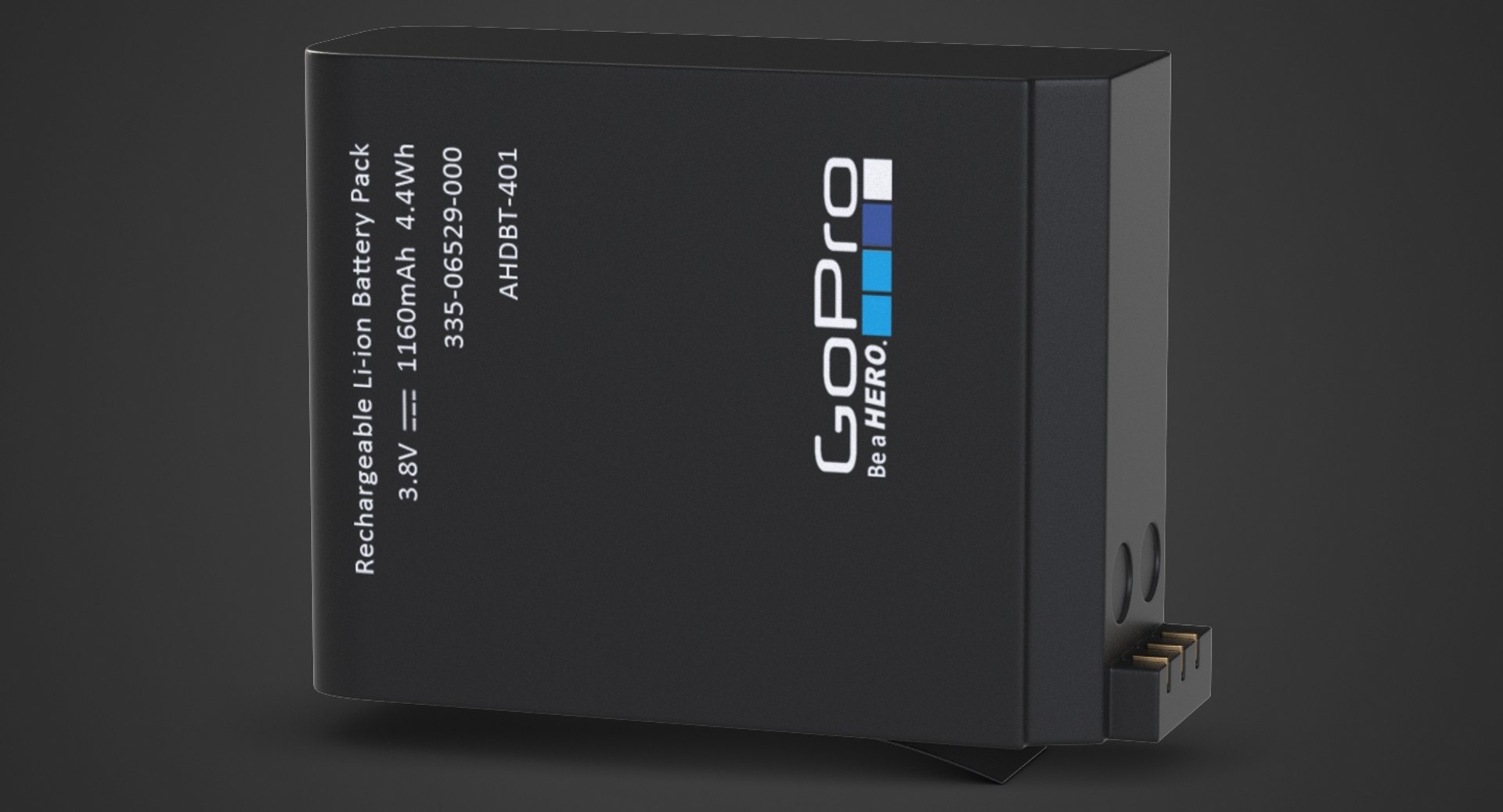 3d model gopro 4 battery