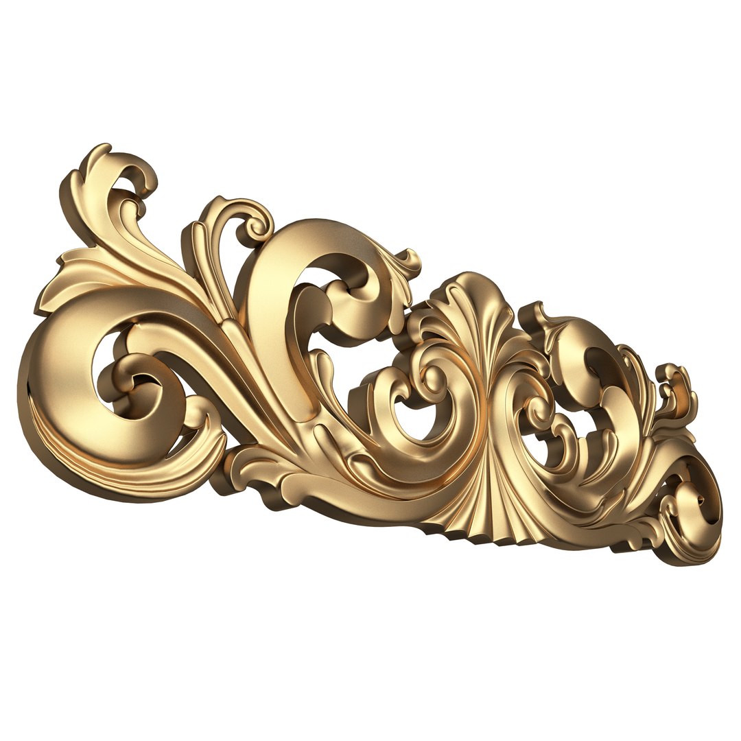 Carved Plaster Molding Decoration 023 3D - TurboSquid 1954236