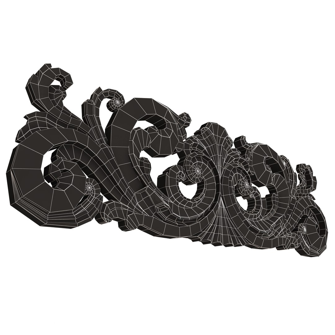 Carved Plaster Molding Decoration 023 3D - TurboSquid 1954236