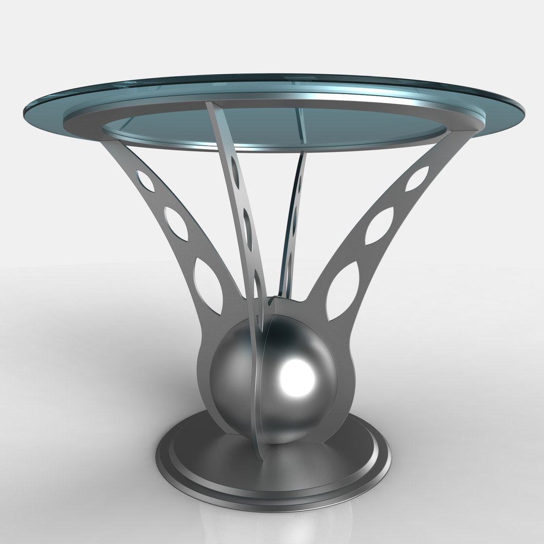 Design Table Glass 3D Model - TurboSquid 1182610