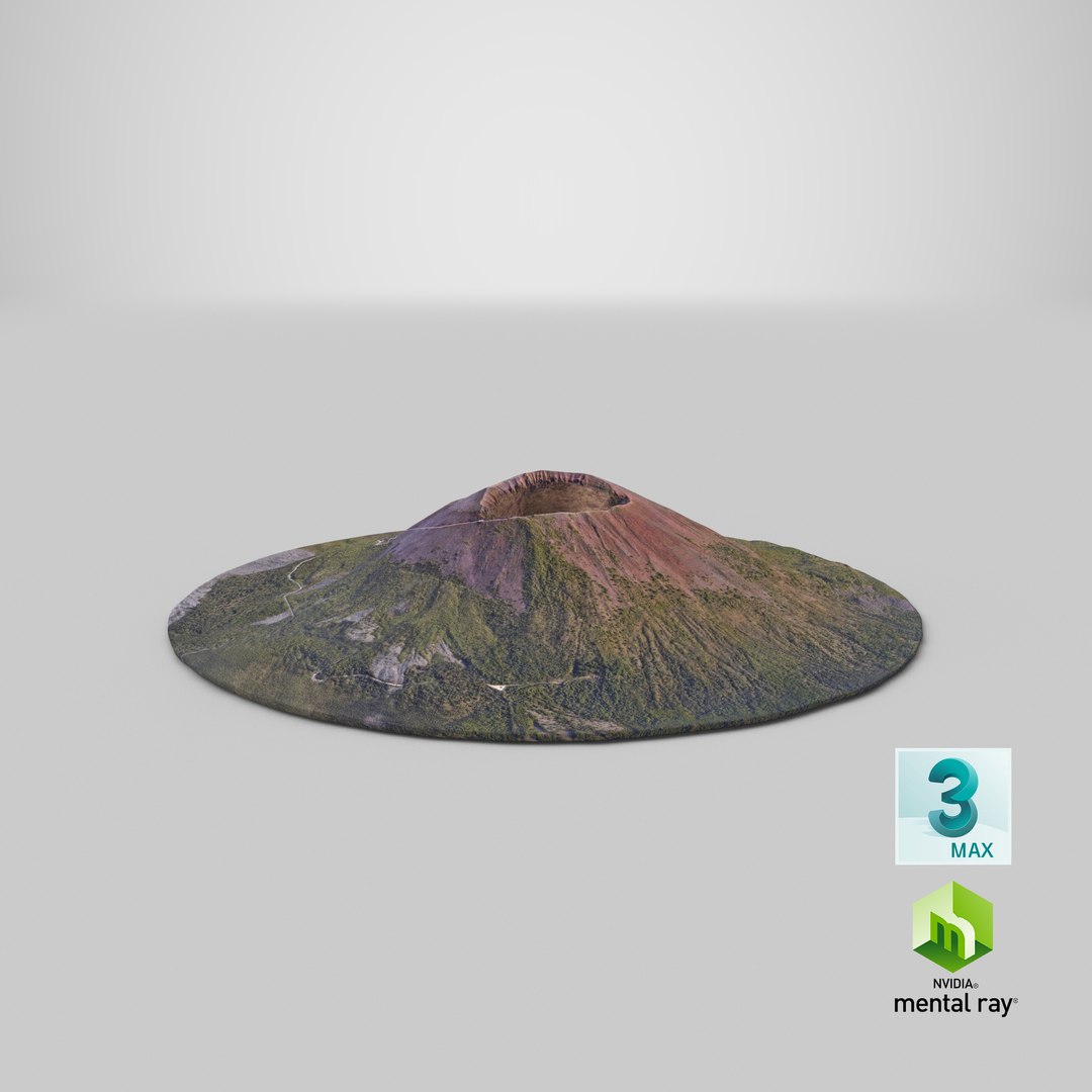Vesuvius volcano crater 3D model - TurboSquid 1373499