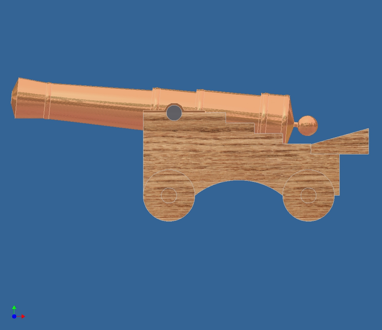 3ds max cannon naval gun replica