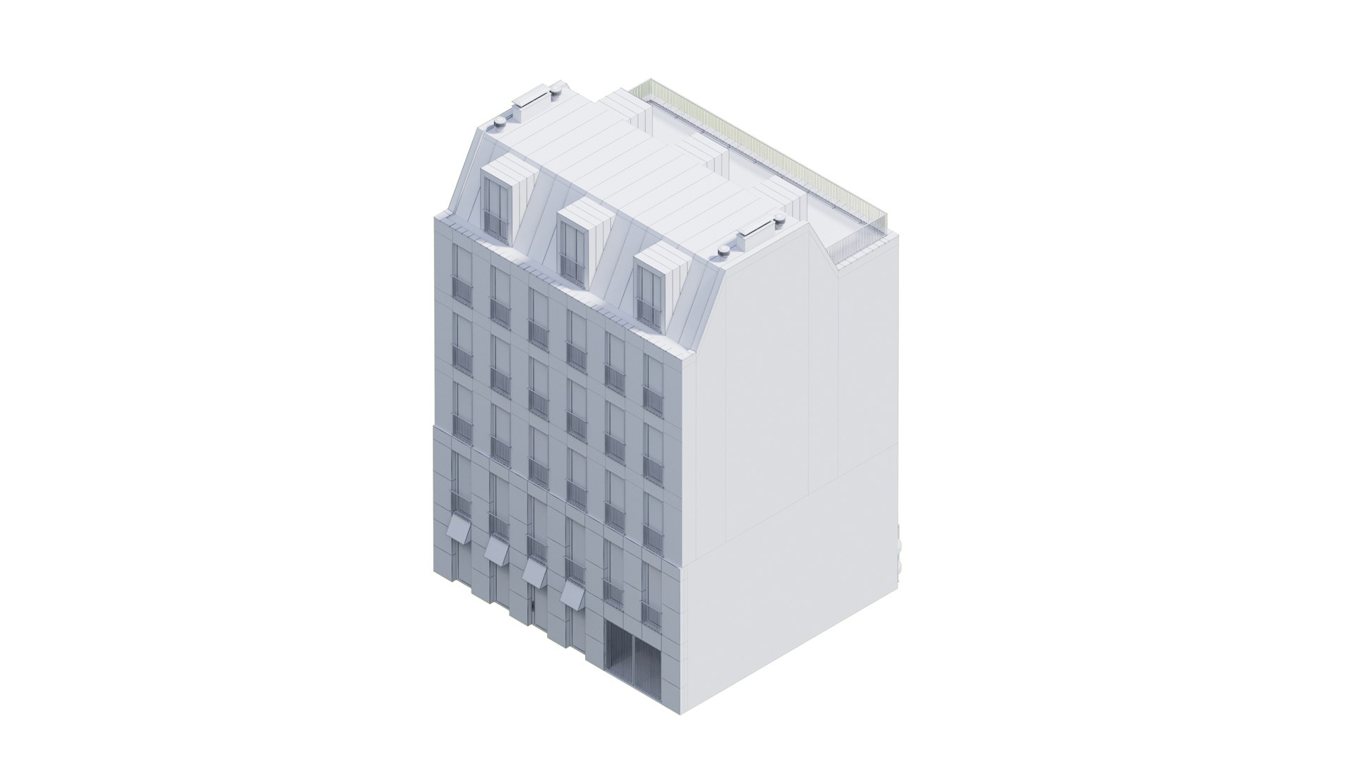 3D Residential Building 2 - TurboSquid 2040662