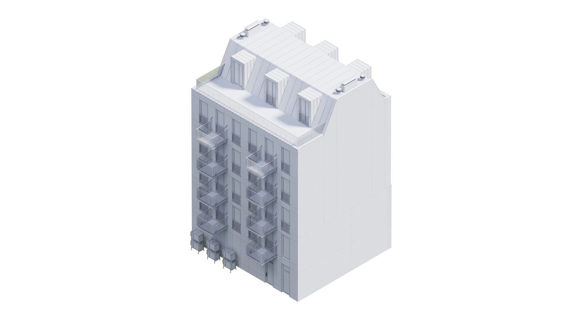 3D Residential Building 2 - TurboSquid 2040662