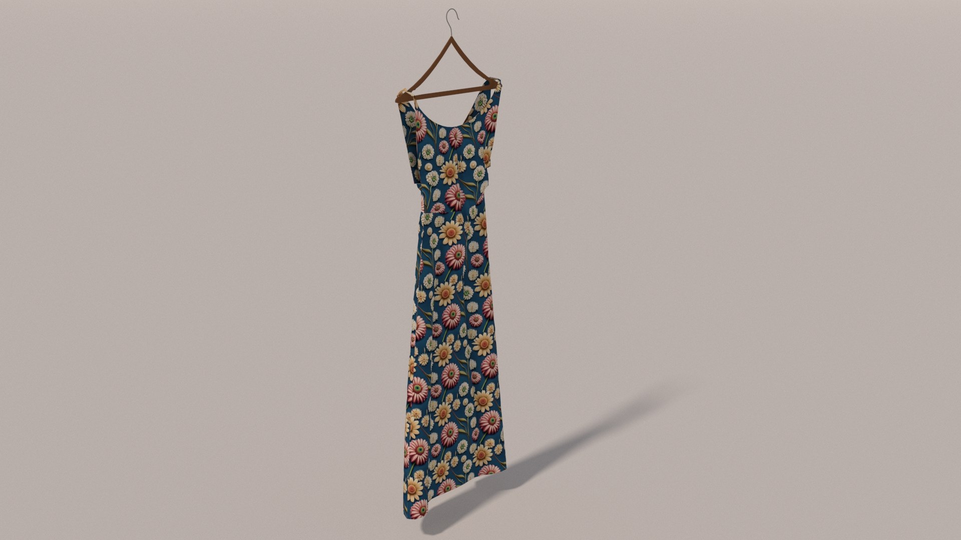 Textured And Hanged Woman Dress 3D Model - TurboSquid 2144312