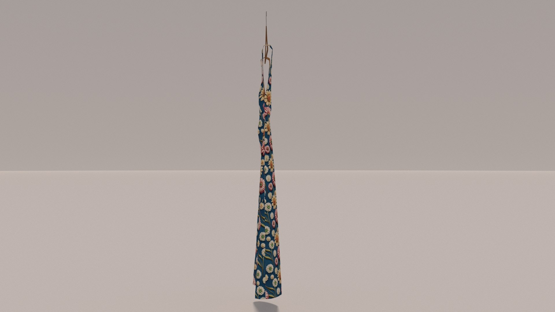 Textured And Hanged Woman Dress 3D Model - TurboSquid 2144312
