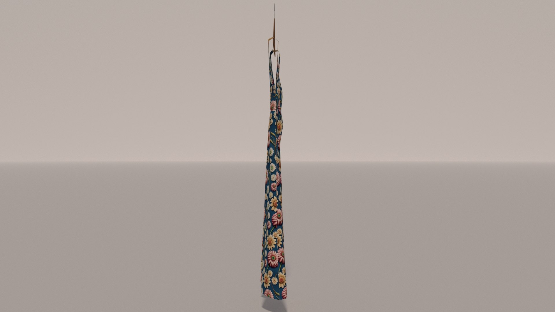 Textured And Hanged Woman Dress 3D Model - TurboSquid 2144312