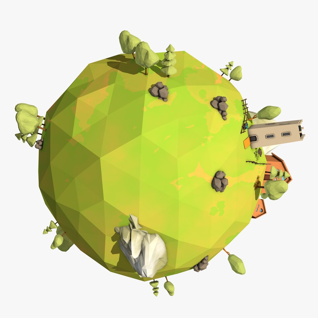 Cartoon Planet 3d Model