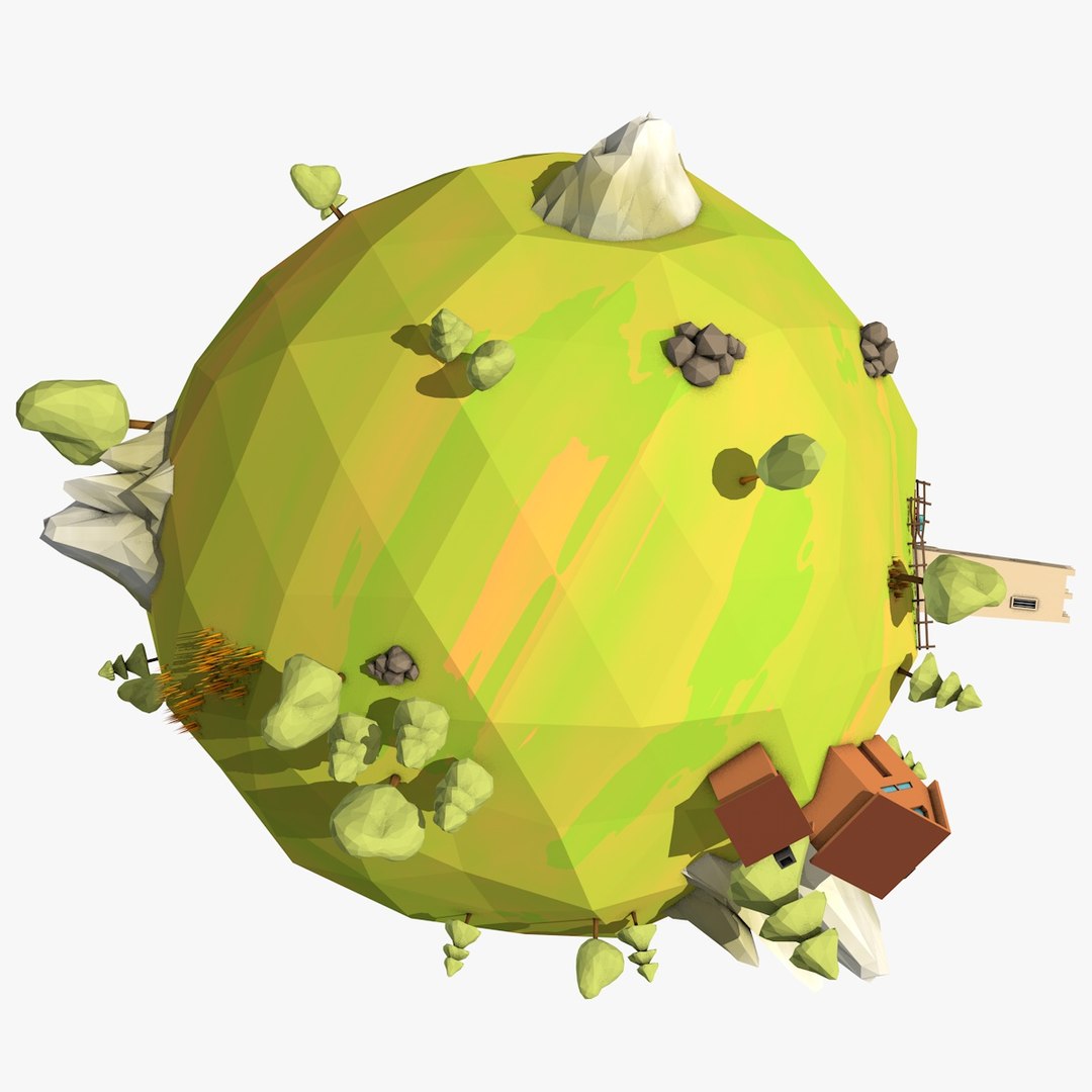 Cartoon Planet 3d Model