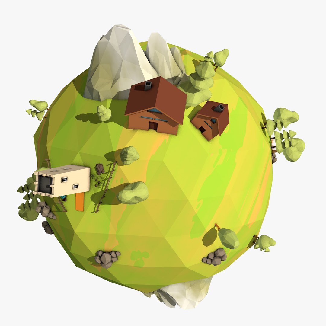Cartoon Planet 3d Model