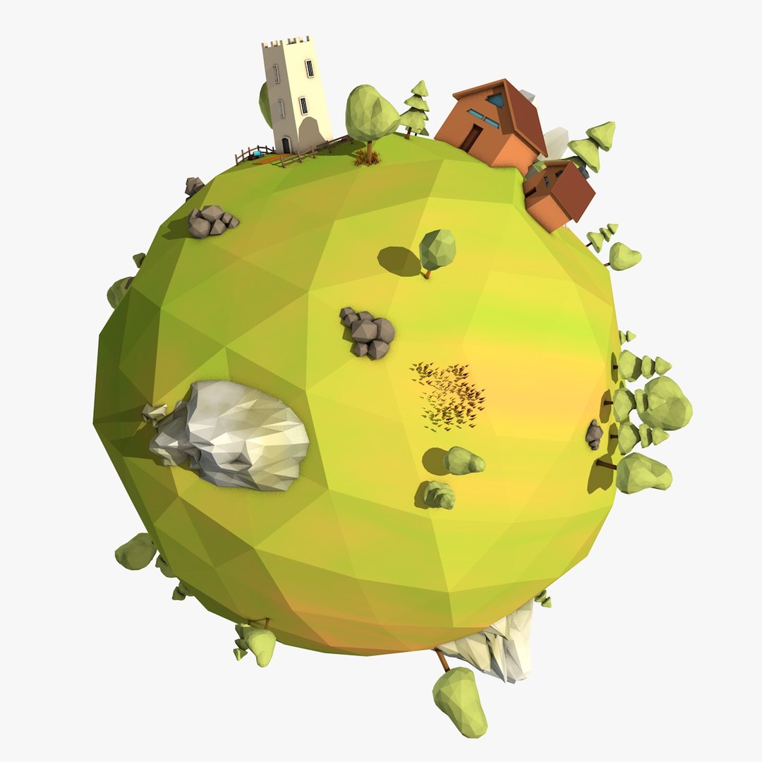Cartoon Planet 3d Model